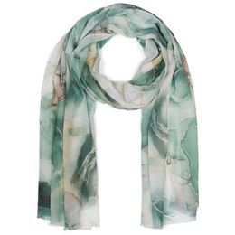 Schal styleBREAKER "Schal mit Marmor Muster", Damen, gr&uuml;n, Obermaterial: 100% Viskose CV., Modisch, Modet&uuml;cher Schal