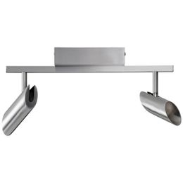LUMICOUTURE LED Deckenstrahler "Risell", aluminium,, holzfarben, 2, H: 16cm, 1 Stk., Leuchten, 2700 K, dimmbar, schwenkbar, Aluminium, LED Deckenstrahler