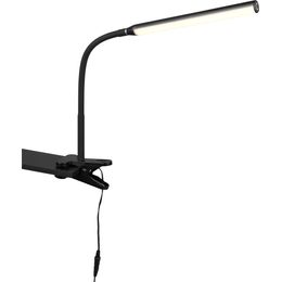REALITY LEUCHTEN LED Klemmleuchte "NEVADA, 5W 600 Lumen CCT 3000-4000-5000K wamwei&szlig;-kaltwei&szlig;", schwarz matt, 1, H: 38cm, 1 Stk., Leuchten, Lichtfarbe einstellbar dimmbar per Sensordimmer schwenkbare Klemmlampe