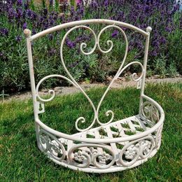 Deko-Wandregal AMBIENTE HAUS, wei&szlig;, B:32cm H:27cm T:17cm, Metall, Regale, f&uuml;r Deko / Pflanzen Outdoor geeignet