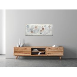 &Ouml;lgem&auml;lde B&Ouml;NNINGHOFF, wei&szlig; (farbe bild(er): wei&szlig;, grau, beige), B:140cm H:60cm T:2cm, Canvas, Holz, Bilder, jedes Bild ein Unikat