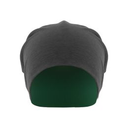 Beanie MSTRDS "MSTRDS Accessoires Jersey Beanie reversible", Herren, Gr. onesize, heathercharcoal, kelly, Baumwolle, M&uuml;tzen Beanie