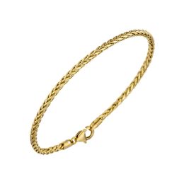 Goldarmband Jobo, gelb (gelbgold 585), Armb&auml;nder, Damen, 19cm, Gelbgold 585, Goldarmband, Zopfarmband 585 Gold 19 cm