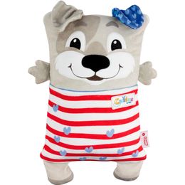 Kuscheltier Nici "Cosidoos, Hund mit Wendefunktion 30x20 cm", grau, Pl&uuml;schfiguren, KinderB:20cm H:30cm L:11cm, Polyester, Kuscheltier, B:20cm H:30cm L:11cm