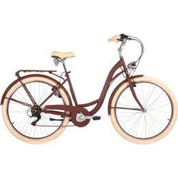 Cityrad Dacapo "Balloon Damenrad 28'' braun 6 G&auml;nge 48 cm" Gr. 48, braun (braun, braun), Fahrr&auml;der, Damen, 48cm, 28 Zoll (71,12cm) hinten: 28 Zoll (71,12cm)