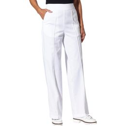 Damen High-waist-Jeans mit weiten Hosenbeinen wei&szlig;, Gr&ouml;&szlig;e 38
