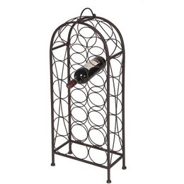 Flaschenhalter AMBIENTE HAUS "Flaschenst&auml;nder kl. 85cm- antikbraun", braun (antikbraun), B:32cm H:85cm L:32cm, Eisen, Flaschenhalter, Flaschenhalter