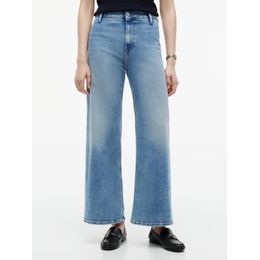 High-waist-Jeans Tommy Hilfiger "WD LG NEW DOREEN LT HW ANKL", Damen, Gr. 29, L&auml;nge 32, new doreen light, Denim/Jeans, Obermaterial: 98% Baumwolle, 2% Elasthan, unifarben, weit kn&ouml;chellang, Jeans High-Waist-Jeans, Baumwollmischung, weite Beinform, High Waist