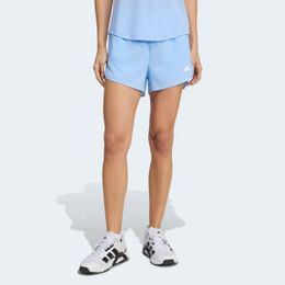 Shorts adidas Performance "WE MIN 2IN1 SH", Damen, Gr. L, N-Gr, glow blau, normal, gr., Obermaterial: 100% Polyester, Hosen Shorts