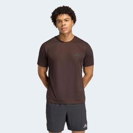 T-Shirt adidas Performance "WORKOUT ESSENTIALS BASE", Herren, Gr. L, aurora coffee, Obermaterial: 100% Polyester, Rundhals, Shirts T-Shirt, regul&auml;re Passform, mit Climacool Technologie