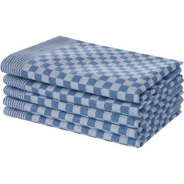 Geschirrtuch OTTO HOME "Keersten", blau, B:50cm L:70cm, Geschirrt&uuml;cher, Geschirrtuch, Grubentuch, 100 % Baumwolle, 5er-Set, 70 &times; 50 cm, Premium