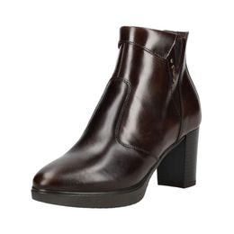 High-Heel-Stiefelette Nero Giardini "Nero Giardini Stiefelette Leder", Damen, Gr. 40, braun (dunkelbraun), Leder, Schuhe
