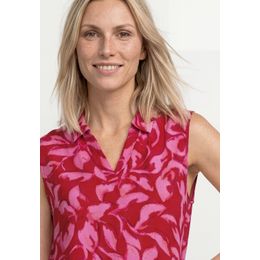 Shirttop Street One, Damen, Gr. 36, salsa rot, Stoff, Vorderseite: 100% Viskose. R&uuml;ckseite: 95% Viskose, 5% Elasthan, bedruckt, normal normal, Rundhals, abgesteppt, Tops Shirttop, aus softer Viskose