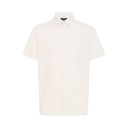 Leinenhemd INDICODE "Leinenhemd IDMonk", Herren, Gr. XXL, N-Gr, beige (sanftes wei&szlig;), Obermaterial: 55% Leinen LI. 45% Baumwolle CO., Hemden