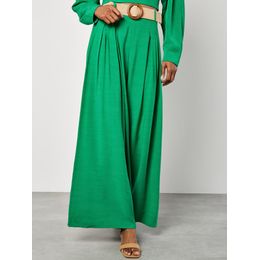 Palazzohose Apricot "Hose", Damen, Gr. S (36), N-Gr, gr&uuml;n, gewebt, Obermaterial: 75% Viskose CV. 25% Polyester PES., uni, Hosen Palazzohose, mit G&uuml;rtel