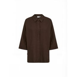 Blusentop WASABI CONCEPT "Wasabi Concept Shirt WA-CORINNA", Damen, Gr. 42, 8694 hot fudge, Obermaterial: 55% Leinen, 45% Viskose, Blusen Blusentop