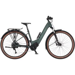 FISCHER BIKE E-Bike FISCHER FAHRRAD "TERRA T100 43 711" Gr. 43, gr&uuml;n, Elektrofahrr&auml;der, 43cm, 28 Zoll (71,12cm), Pedelec, Elektrofahrrad f&uuml;r Damen und Herren