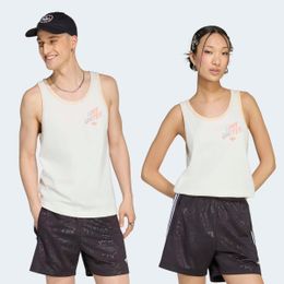 Tanktop adidas originals "PRIDE GFX TANK", Damen, Gr. 4XL, beige (cloud wei&szlig;), Obermaterial: 100% Baumwolle, Rundhals, Tops Tanktop