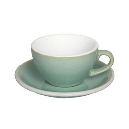 Loveramics Cappuccino Tasse mit Untertasse, Basil, 200 ml