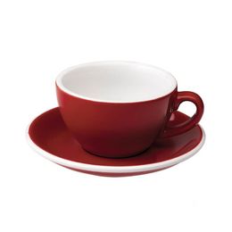 Loveramics Cappuccino Tasse mit Untertasse, Rot, 200 ml