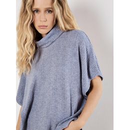 Fledermauspullover Apricot "Pullover", Damen, Gr. XS (34), blau (navy), Strick, Obermaterial: 51% Viskose CV. 27% Polyester PES. 20% Nylon NY. 2% Elasthan EL., uni, normal, Fledermaus&auml;rmel, Pullover, mit Waffeloptik