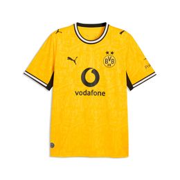 Fu&szlig;balltrikot Puma "BVB HOME JERSEY REPLICA", Herren, Gr. XL, gelb (faster gelb, Puma schwarz), Web, Obermaterial: 100% Polyester, gemustert, regular fit normal, Rundhals, Trikots Fu&szlig;balltrikot, mit DryCELL-Technologie, Regular Fit, Rundhalsausschnitt