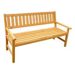Promadino Gartenbank 'Johanna' 3-Sitzer Holz braun 154 x 91 x 71 cm
