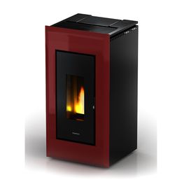 FreePoint Pelletofen 'Vega' Stahl schwarz/rot 10,5 kW