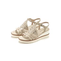 Lascana Sandalette 'Sommerschuh, offener Schuh, Sandale, Keilsandalette,' beige Gr. 41 f&uuml;r Damen