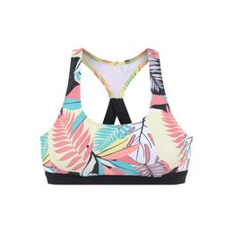 active by Lascana LASCANA ACTIVE Bustier-Bikini-Top 'Layne' mehrfarbig Gr. 34 Cup A/B. Mit Logodruck. Ohne B&uuml;gel. Nachhaltig.