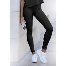 Copenhagen Studios Funktionsleggings schwarz Gr. XS (32/34) f&uuml;r Damen. Mit Logodruck, Mesheinsatz. Figurbetont