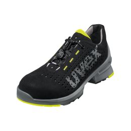 Sicherheitsschuh Uvex "1 gelochter Halbschuh" Gr. 43, schwarz (schwarz, limette), 43, Obermaterial: 100% sonstige Fasern AF., Schuhe