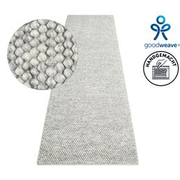 L&auml;ufer "Ainhoa, Wolle" Gr. 11, grau, B:80cm H:14mm L:250cm, Kunstfaser, Wolle, LeGer Home by Lena Gercke, Teppiche, L&auml;ufer, handgewebt, Handweb Teppiche, Wohnzimmer, Schlafzimmer, Esszimmer