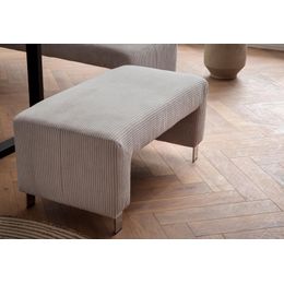 Polsterhocker exxpo - SOFA FASHION "Intenso, Hocker, modern", braun (cappuccino), B:100cm H:50cm T:53cm, NaturLeder;Strukturstoff (Zusammensetzung: Polyester 100%);Luxus-Microfaser (Zusammensetzung: Aufgeflockte 100% Polyester Schicht mit Pr&auml;gung);Cord (Zusammensetzung: Polyester 100%), Hocker, Polsterhocker, hohe Bodenfreiheit, frei im Raum stellbar, hoher Sitzkomfort