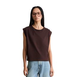 Marc O'Polo T-Shirt MARC O'POLO DENIM "aus reinem Organic Cotton", Damen, Gr. L, burnt aubergine, Obermaterial: 100% Baumwolle, unifarben, Basic, relaxed fit, Rundhals, normaler Saum, Shirts T-Shirt