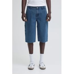 Bermudas Blend "BHIgs Loose Fit Carpenter", Herren, Gr. L, US-Gr&ouml;&szlig;en, denim middle blau, Denim/Jeans, 100% Baumwolle, unifarben, Basic, oversize wadenlang, Hosen Bermudas, Knielange Carpenter Jeans-Shorts mit Taschen