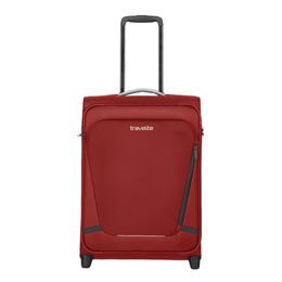 Handgep&auml;ck-Trolley Travelite "JETPACK Multi Light 2 Cabin Handgep&auml;ck Koffer", Gr. B/H/T: 40cm x 55cm x 20cm 41 l, rot, Polyester, unifarben mit Farbeins&auml;tzen, Koffer, Weichgep&auml;ck, passend f&uuml;r Ryanair, Condor und viele g&auml;ngige Airlines