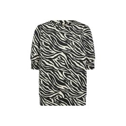 Kurzarmhemd soyaconcept "Soya Concept T-shirt SC_FIONIA", Damen, Gr. S, Normalgr&ouml;&szlig;en, 9999c schwarz combi, Obermaterial: 75% Modal, 20% Polyester, 5% Elasthan, Hemden