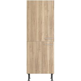 Midischrank Optifit "Klara", braun (wildeiche), B:60cm H:176,6cm T:58,4cm, Holzwerkstoff, Schr&auml;nke, Midischrank, Breite 60 cm