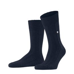 Socken Burlington "Dover", Herren, Gr. 40-46, marine, Baumwollmischung, unifarben, Socken Socken, w&auml;rmend, Einheitsgr&ouml;&szlig;e 40-46, unifarben, Grobstrick-Optik