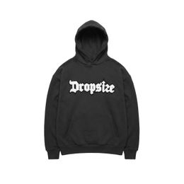 Kapuzensweatshirt DROPSIZE "Dropsize Herren Heavy Oversize Frottee Embo Hoodie", Herren, Gr. S, washedschwarz, 70% Baumwolle, 30% Polyester, Sweatshirts