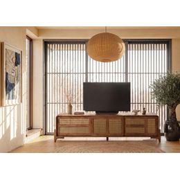 TV-Board Mango/Seegras 200x40x50 hellbraun lackiert MIZUMI #108