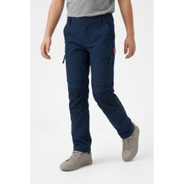 Zip-off-Hose Trollkids "KIDS NORDFJORD ZIP-OFF PANTS SLIM FIT", M&auml;dchen, Gr. 158, N-Gr, navy, Obermaterial: 100% Polyamid, Hosen