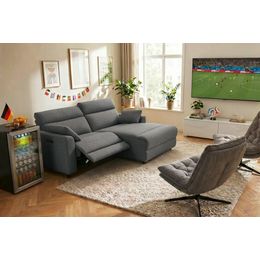 Ecksofa Inosign "JENNA L-Form, 209cm - OTTO. Verl&auml;ssliche Qualit&auml;t.", grau (anthrazit), B:209cm H:100,5cm T:163cm, Webstoff 100% Polyester, Sofas, Ecksofa, manuelle o. elektrische Relaxfunktion, USB A/C, Struktur fein.