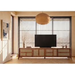 TV-Board Mango/Seegras 240x40x50 hellbraun lackiert MIZUMI #107