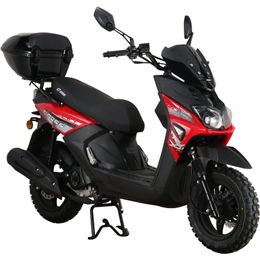 Motorroller Gt Union "Cross 2.0 125", rot (rot, schwarz), Motorroller, 85 km/h, Luftgek&uuml;hlter Motor, B:75cm H:115cm L:204cm