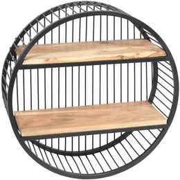 Wandregal AMBIENTE HAUS "Urban rundes Wandregal - (H) 60cm", schwarz, B:23cm H:60cm T:60cm, Holzwerkstoff, Regale, Wandregal
