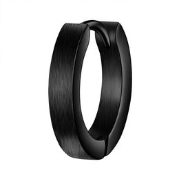 Single-Creole True Rebels "TR320", schwarz, Ohrringe, Herren, 15,5, Edelstahl