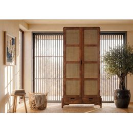 Schrank Mango/Seegras 100x40x200 hellbraun lackiert MIZUMI #110