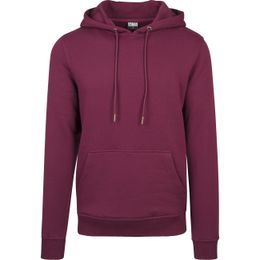 Sweatshirt Urban Classics "Urban Classics Herren Basic Sweat Hoody", Herren, Gr. S, port, 63% Baumwolle, 37% Polyester, unifarben, Sweatshirts Sweatshirt